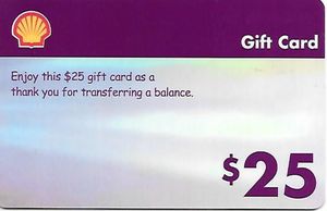 Gift Card: Balance Transfer Bonus (Shell, United States of America ...