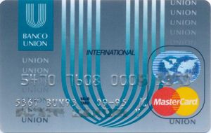 Bank Card: International Master Card (Banco Union, BoliviaCol:BO-MC-0001.02