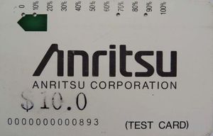Telefonkarte: Anritsu Magnetic Test card in percentage (%) - type 1 ...