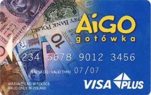 Bank Card: Aigo gotówka (Aig Bank Polska, PolandCol:PL-VI-0154.03