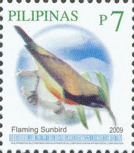 Stamp: Flaming Sunbird (Aethopyga flagrans) (Philippines(Birds (2009 ...
