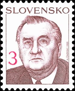 Stamp: Michal Kováč, President of Slovakia (Slovakia(Definitive Issues ...