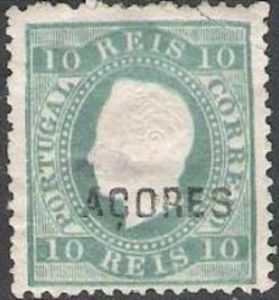 Stamp: King Luis I - Type of 1870 (Azores(King Luis I. right ribb, new ...