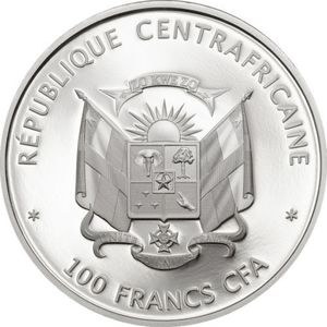 Moneda: 100 CFA Francs (WWF: Rafflesia) (República Centroafricana(2015 ...