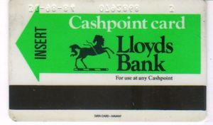 Cartões de bancos: Lloyds Bank Cashpoint card (Lloyds TSB, Reino ...