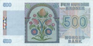 Banknote: 500 Kroner (Norway(1983-1994 Issue) Wor:P-44c.1