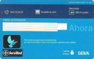 Tarjeta de Banco: BBVA blue (Banco Bilbao Vizcaya Arg., España) Col:ES ...