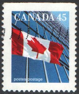 Stamp: Canadian Flag and Office Buildings (Canada(Definitives 1989-2005 ...