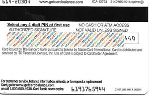 Gift Card: Gift - Large Text (MasterCard, United States of America ...