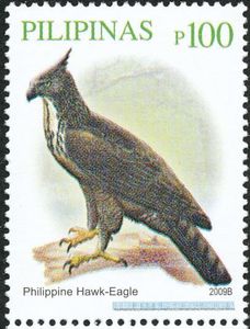 Stamp: Philippine Hawk-Eagle (Nisaetus philippensis) (Philippines(Birds ...