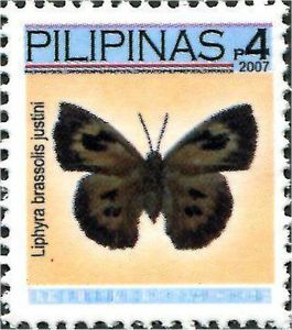 Stamp: Moth Butterfly (Liphyra brassolis ssp. justini) (Philippines ...