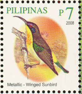 Stamp: Metallic-winged Sunbird (Aethopyga pulcherrima) (Philippines ...