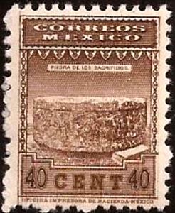 Stamp: Stone Of Tizoc (Mexico(Ethnicity and History) Mi:MX 953,Sn:MX ...