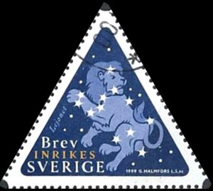 Stamp: Leo (Sweden(Signs of the Zodiac) Mi:SE 2140,Sn:SE 2355a,Yt:SE ...