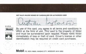 Functional Card: Mobil (Fuel Stations, United States of America(Mobil ...