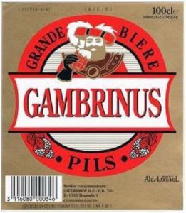 Drink Label: Gambrinus Pils (Interbrew, BelgiumCol:BE-BEER-003155