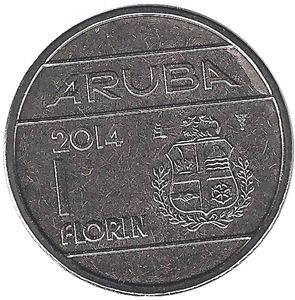 Moneda: 1 Florin (Aruba(2013~Today - (Circulation) William Alexander I ...