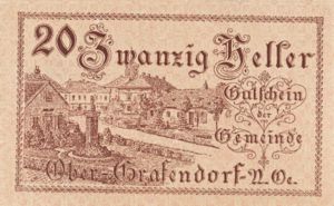 Banknote: 20 Heller (Österreichisches Notgeld(Ober-Grafendorf) Jak ...