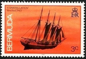 Stamp: Constellation, 1943 (Bermuda(Shipwrecks) Mi:BM 471III,Sn:BM 482a ...