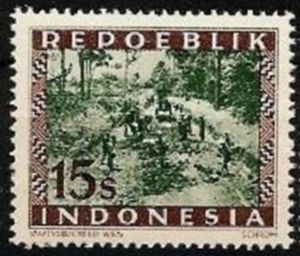 Stamp: Construction of Great Postal Road, Java (Indonesia(Vienna ...