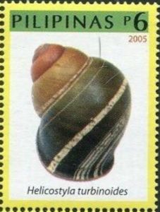 Stamp: Land Snail (Helicostyla turbinoides) (Philippines) (Endemic Land ...