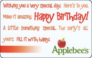 Gift Card: Happy Birthday (Applebee's, United States of America(Happy ...