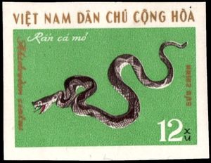 Stamp: Sharp-nosed Pit Viper (Agkistrodon acutus) (Vietnam) (Venomous ...