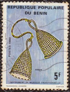 Stamp: Assan (Benin(Traditional Musical Instruments) Mi:BJ 214,Sn:BJ ...