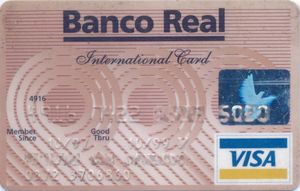 Bank Card: Banco Real International Card (Banco Real, BrazilCol:BR-VI ...