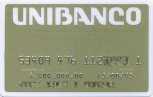 Bank Card: Unicard (Unibanco, Brazil) Col:BR-GM-0027