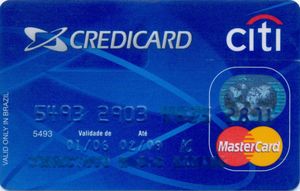 Bank Card: Credicard (City, BrazilCol:BR-MC-0024
