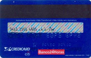 Bank Card: Credicard (City, BrazilCol:BR-MC-0024