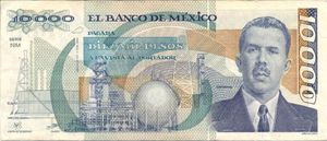 Banknote: 10,000 Pesos (Mexico(1985-1991 Issue) Wor:P-90b.7