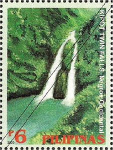Stamp: Kipot Twin Falls (Philippines(Philippine Waterfalls) Mi:PH 3437 ...