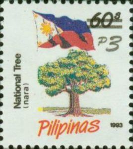 Stamp: 1993 Philippine Flag and Narra Tree Surcharged in Black ...