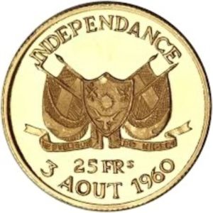 Coin: 25 CFA Francs (Independence) (Niger(1960 - Independence) Col:NE ...