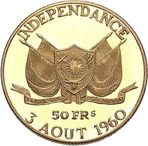 Moneda: 50 CFA Francs (Independence) (Níger) (1960 - Independence) WCC:km3