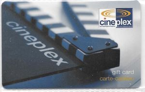 Gift Card: Cineplex (Cineplex, Canada(Cineplex) Col:Ca-CIN-025-000-VL6565