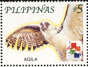 Stamp: Philippine Eagle (Pithecophaga jefferyi) (Philippines(Hong Kong ...