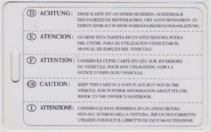 Functional Card: Peugeot - Code (Car Assistance and Auto Clubs, France ...