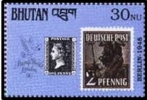 Stamp: Berlin-1945 (Bhutan(Stamp World London ’90) Mi:BT 1373