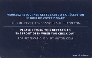 Tarjeta de hotel: Hilton - Bienvenue - Welcome (Hilton, Estados Unidos ...