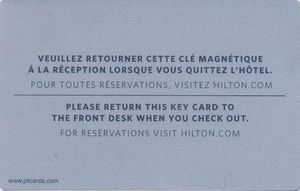 Tarjeta de hotel: Hilton - Bienvenue - Welcome (Hilton, Estados Unidos ...