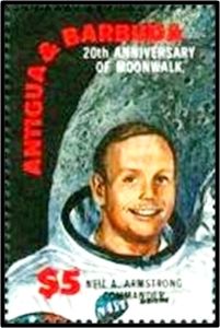 Stamp: Neil Armstrong (1930-2012) (Antigua and Barbuda(20th Anniversary ...