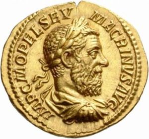 Coin: 1 Aureus (Roman Empire(217~218 - 24th Emperor Macrinus ...