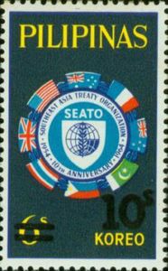 Stamp: SEATO Emblem, flags of the allied countries (PhilippinesMi:PH ...