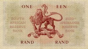 Banknote: 1 Rand (South Africa(1961-1965 ND Issue) Wor:P-102b