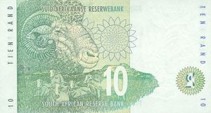 Banknote: 10 Rand (South Africa(1992-1999 Issue) Wor:P-123b
