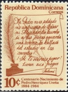 Stamp: Poem "Mi Pedro" (Dominican Republic) (100th ann. of the birth of ...
