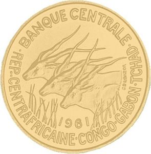 Moneda: 50 CFA Francs (ESSAI) (Estados del África Ecuatorial) (Ensayos ...